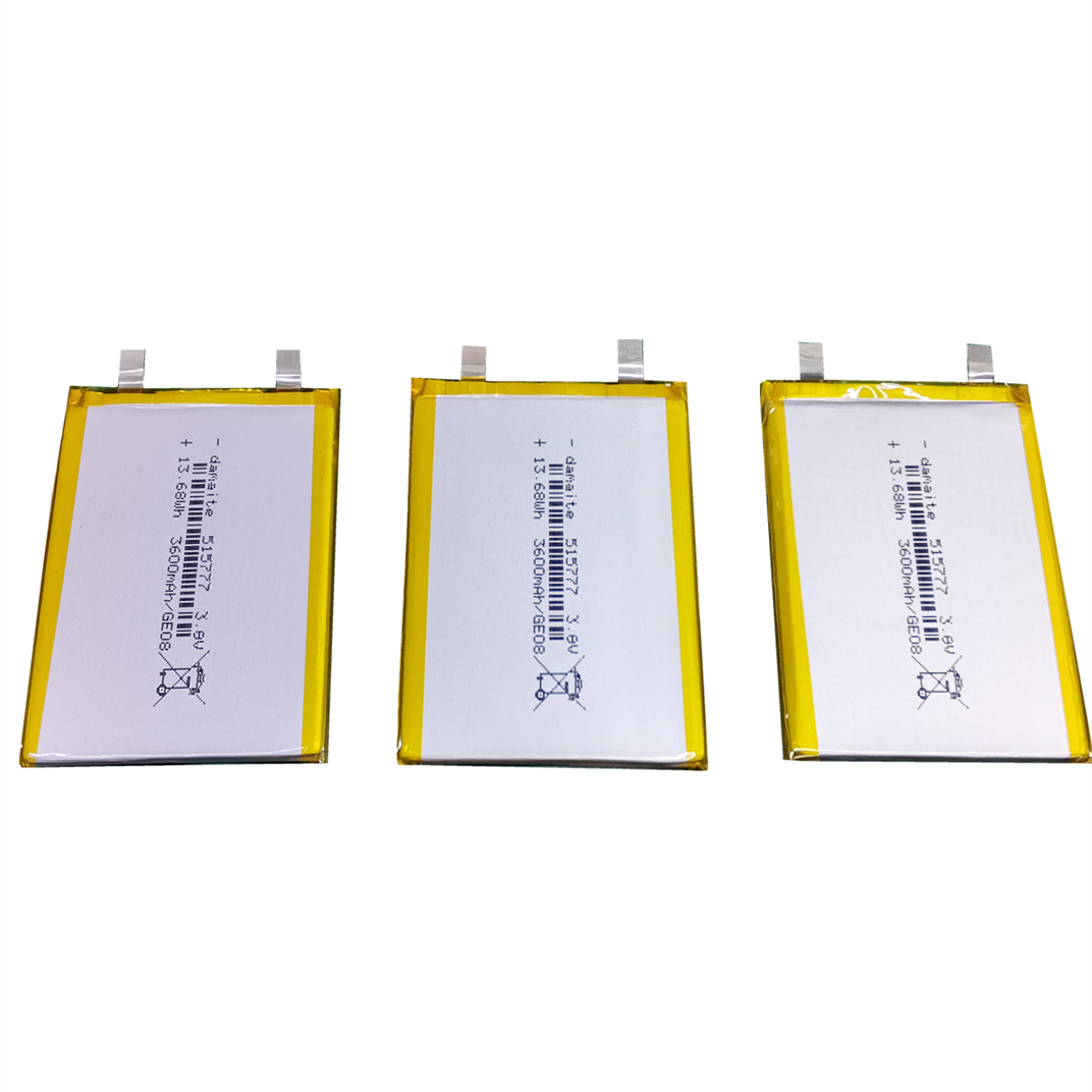 Wholesale 515777 3600mAh Li-Polymer Battery Cell 3.8V li-ion lithium ...